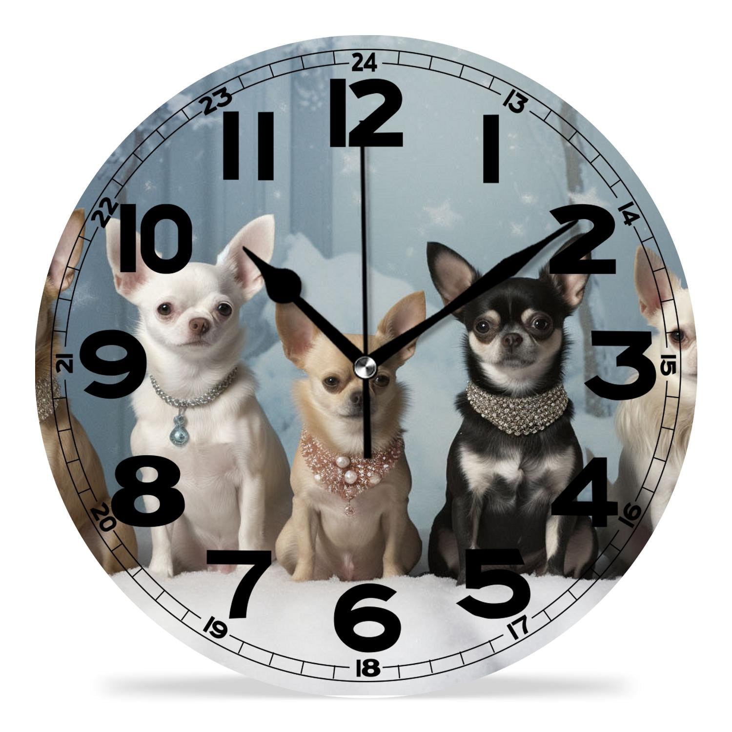 erolrail Rustic Wall Clock,Silent Non Ticking Wall Clocks for Living ...