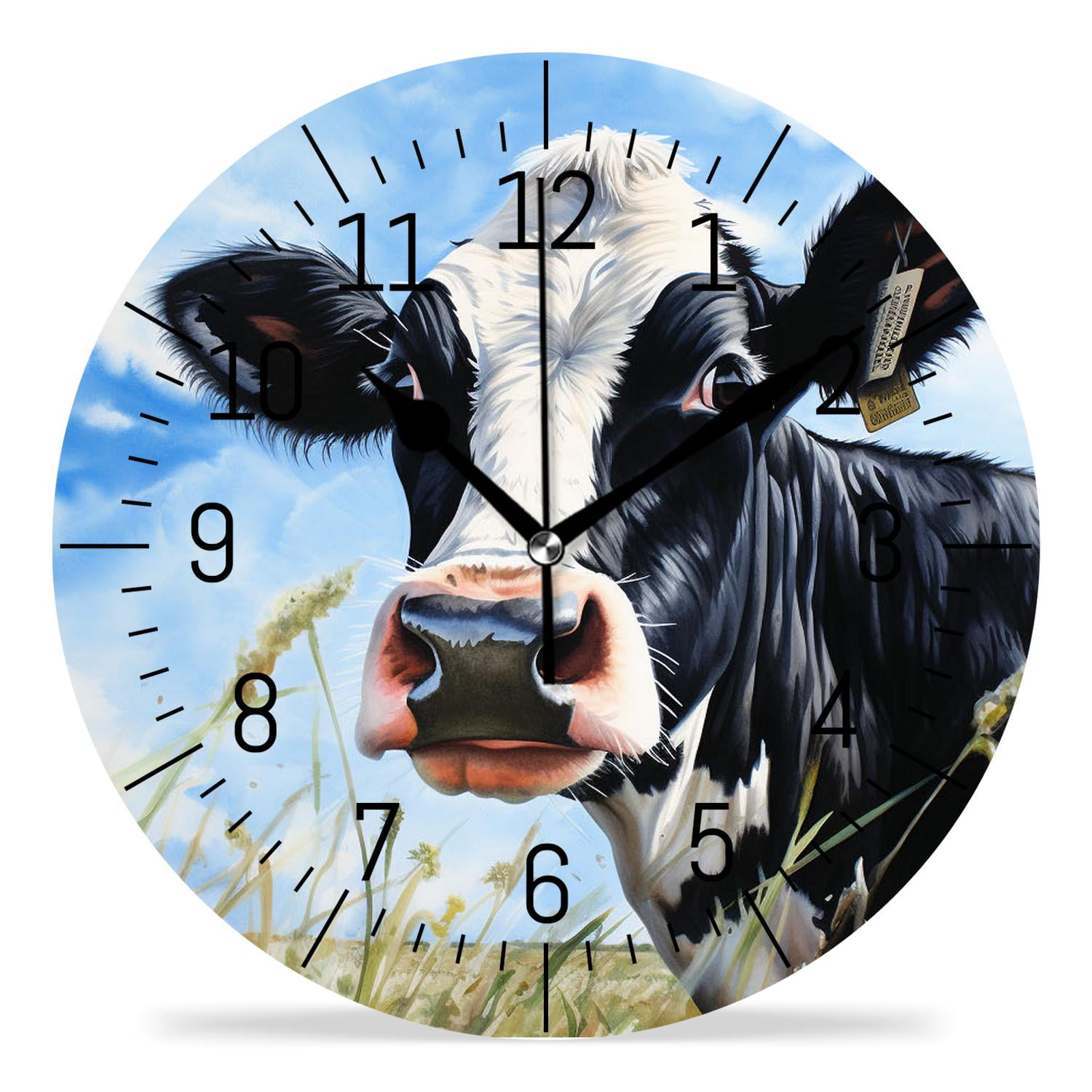 erolrail Rustic Wall Clock,Silent Non Ticking Wall Clocks for Living ...