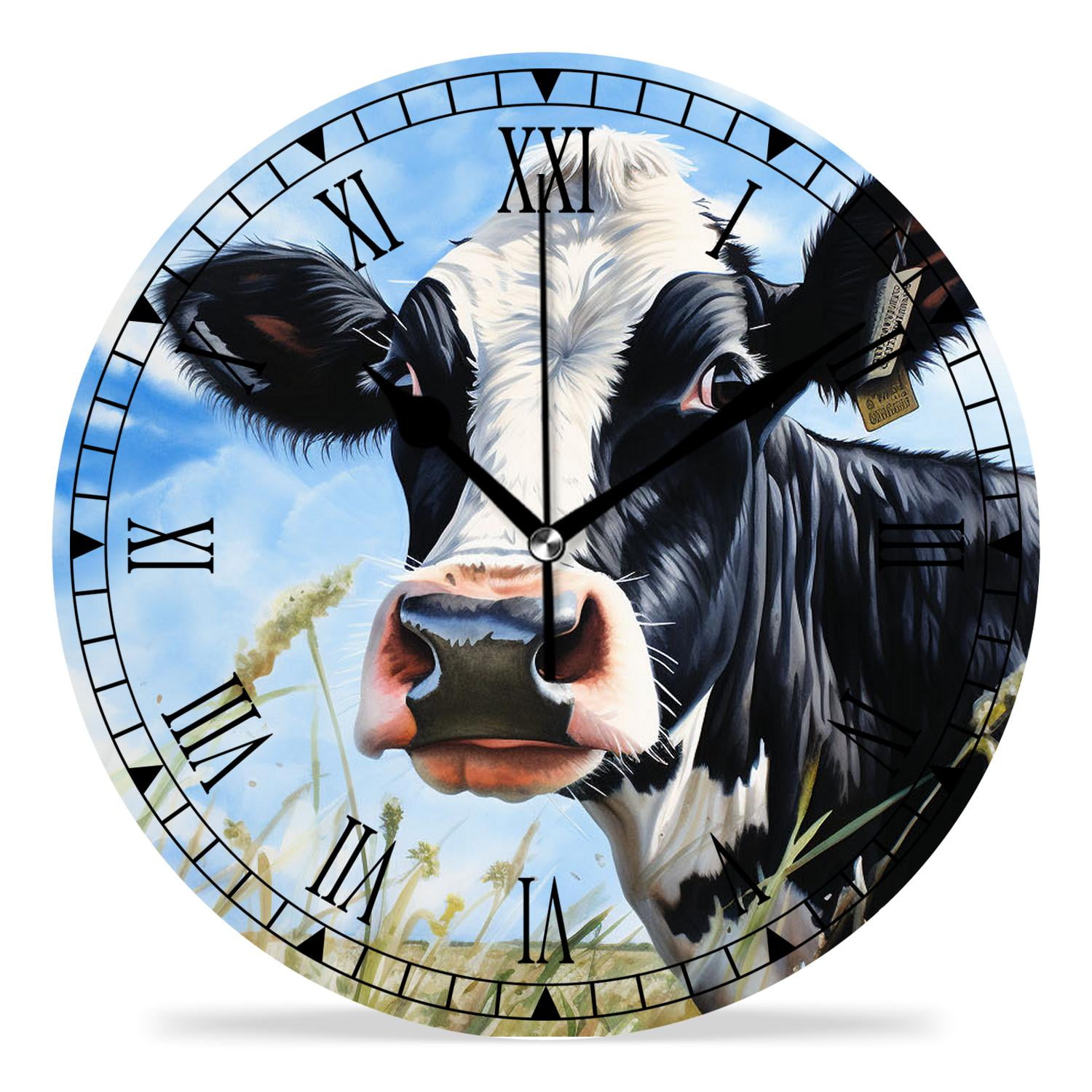 erolrail Rustic Wall Clock,Silent Non Ticking Wall Clocks for Living ...