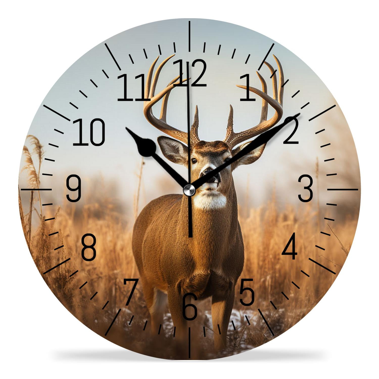 erolrail Rustic Wall Clock,Silent Non Ticking Wall Clocks for Living ...