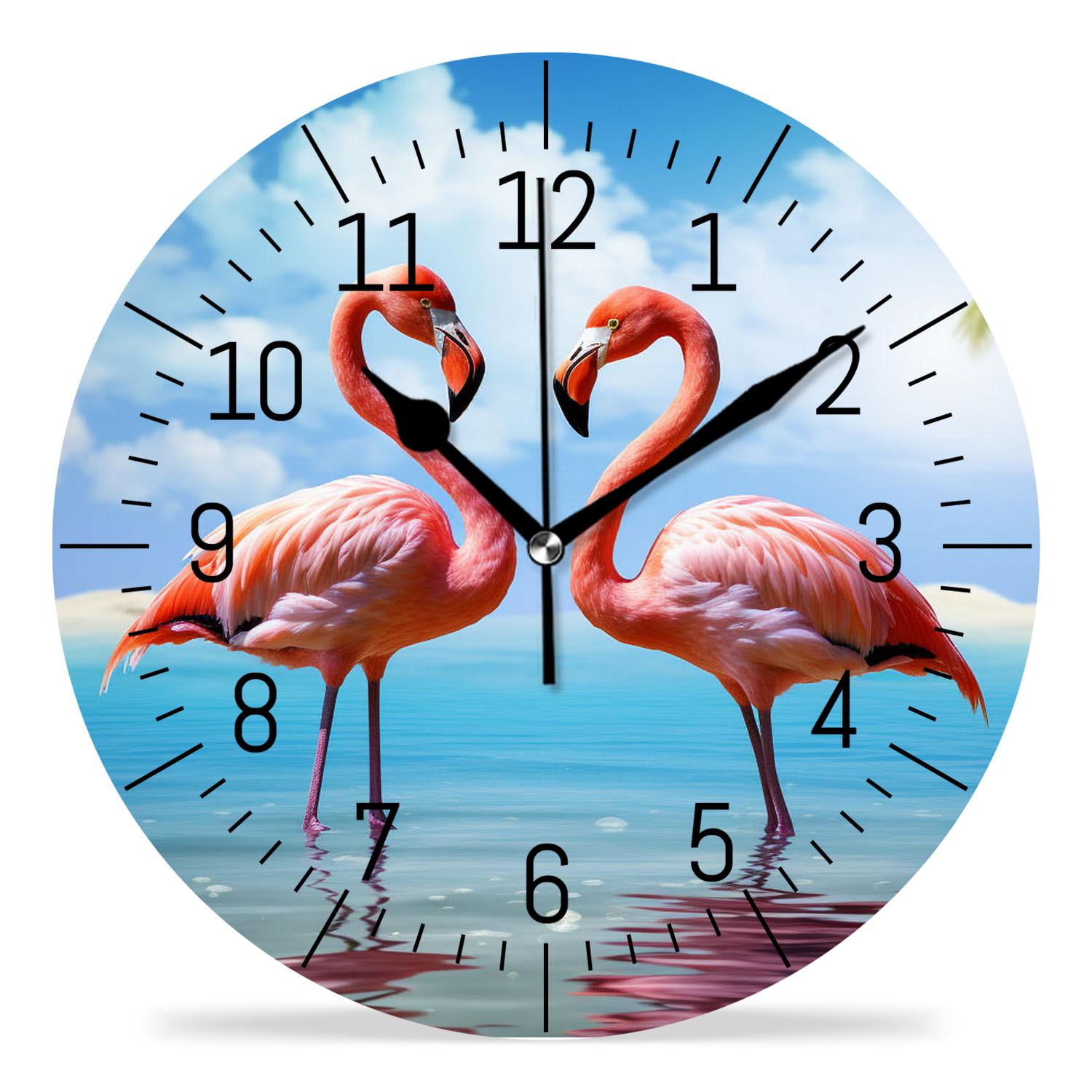 erolrail Rustic Wall Clock,Silent Non Ticking Wall Clocks for Living ...