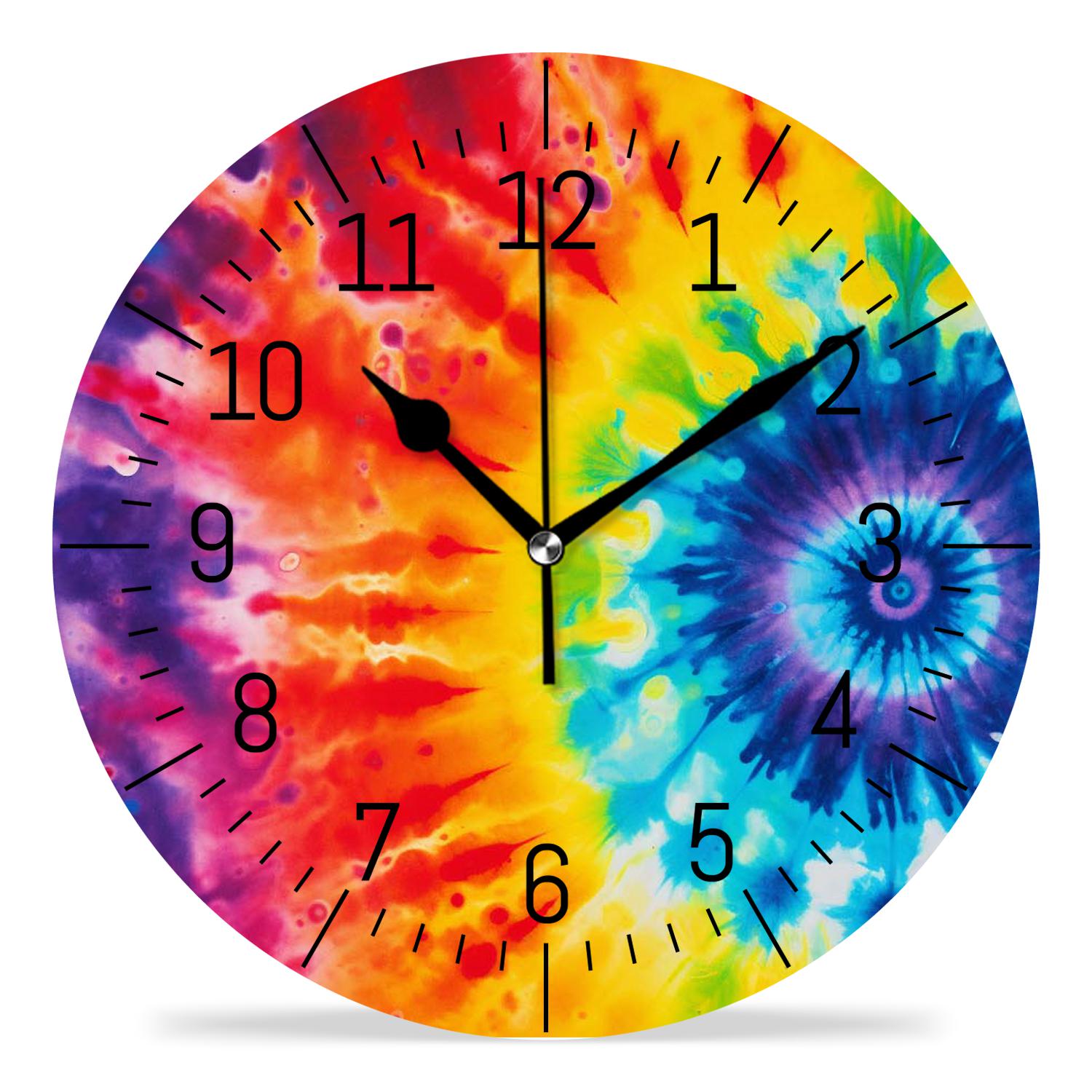 erolrail Rustic Wall Clock,Silent Non Ticking Wall Clocks for Living ...