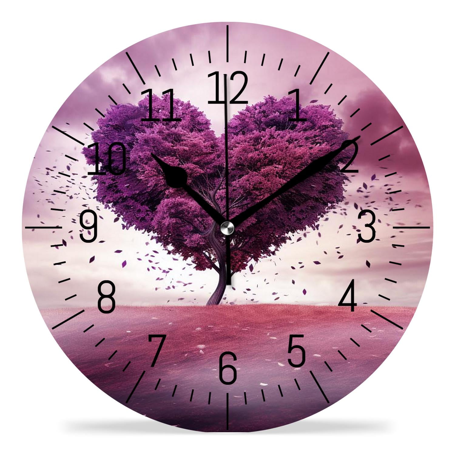 erolrail Rustic Wall Clock,Silent Non Ticking Wall Clocks for Living ...