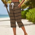 ersvoioy Womens Capri Pants Printed Loose Straight Leg Pants Drawsting ...
