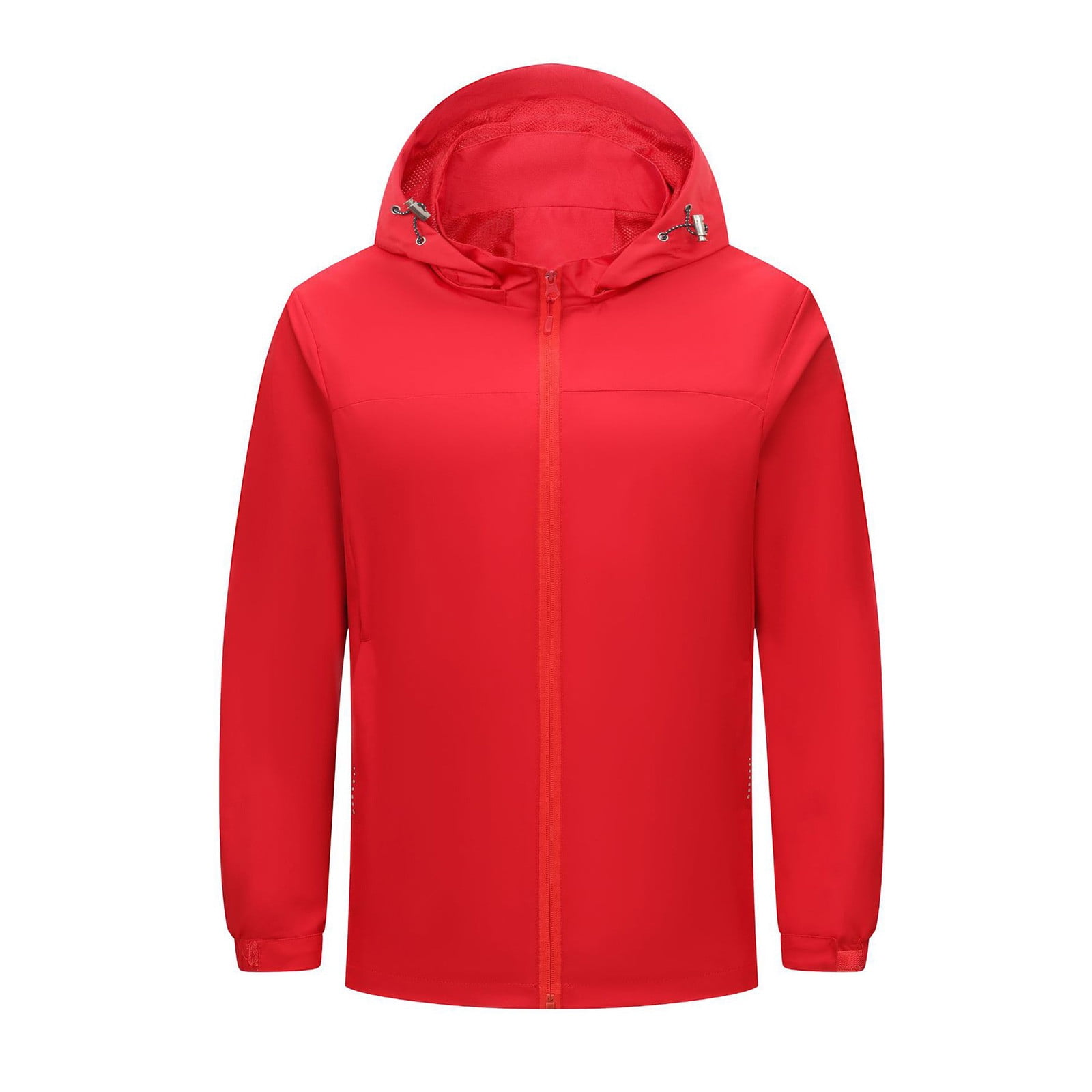 ersvoioy Womens Lightweight Waterproof Jacket Hooded Zipper Pockets ...