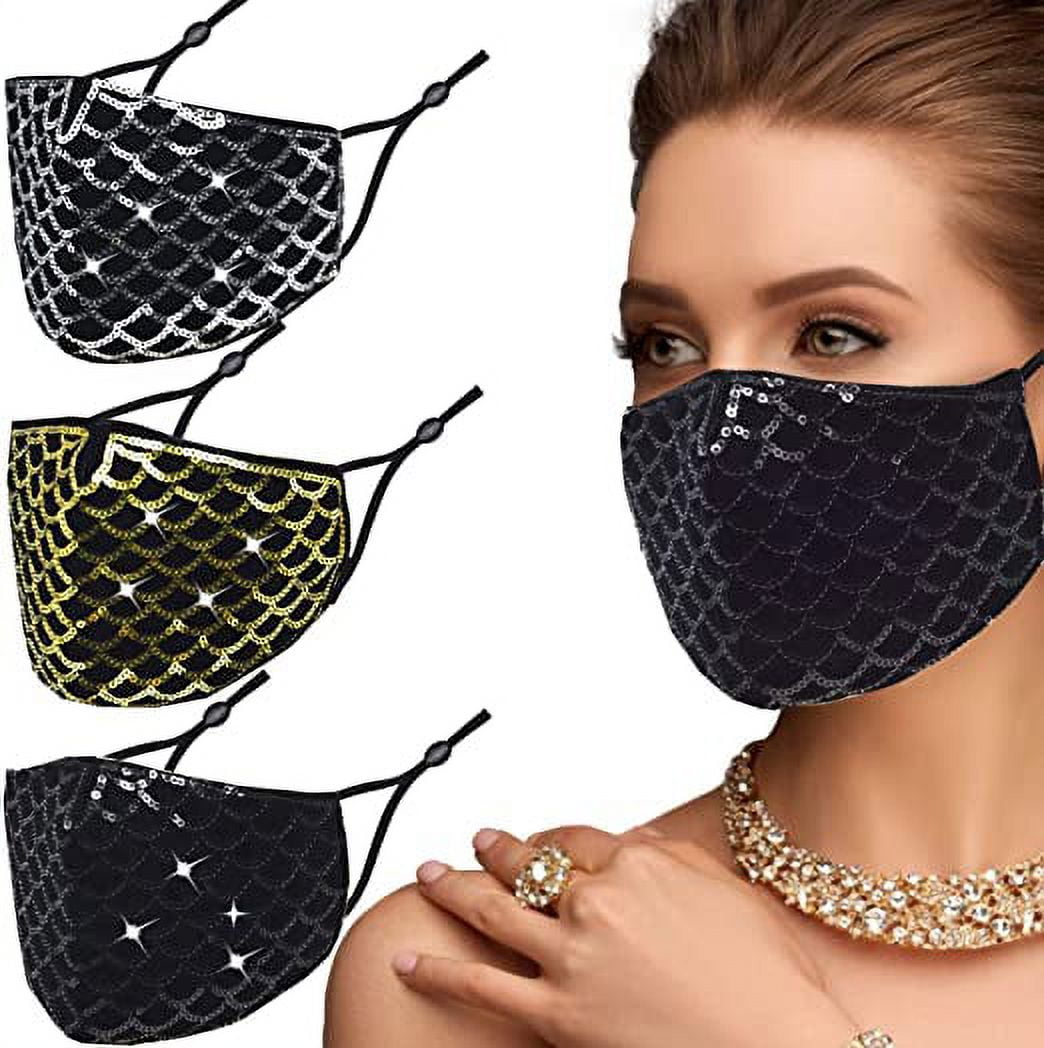 esafio Rhinestone Crystal Face Mask Masquerade Fashion Bling Mask for ...