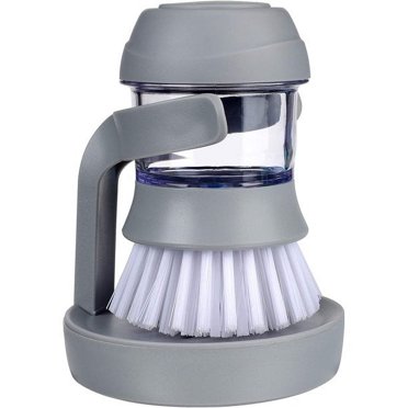 Dish Scrub Brush with Soap Dispensing Handle, Kitchen Cleaner for Pan ...