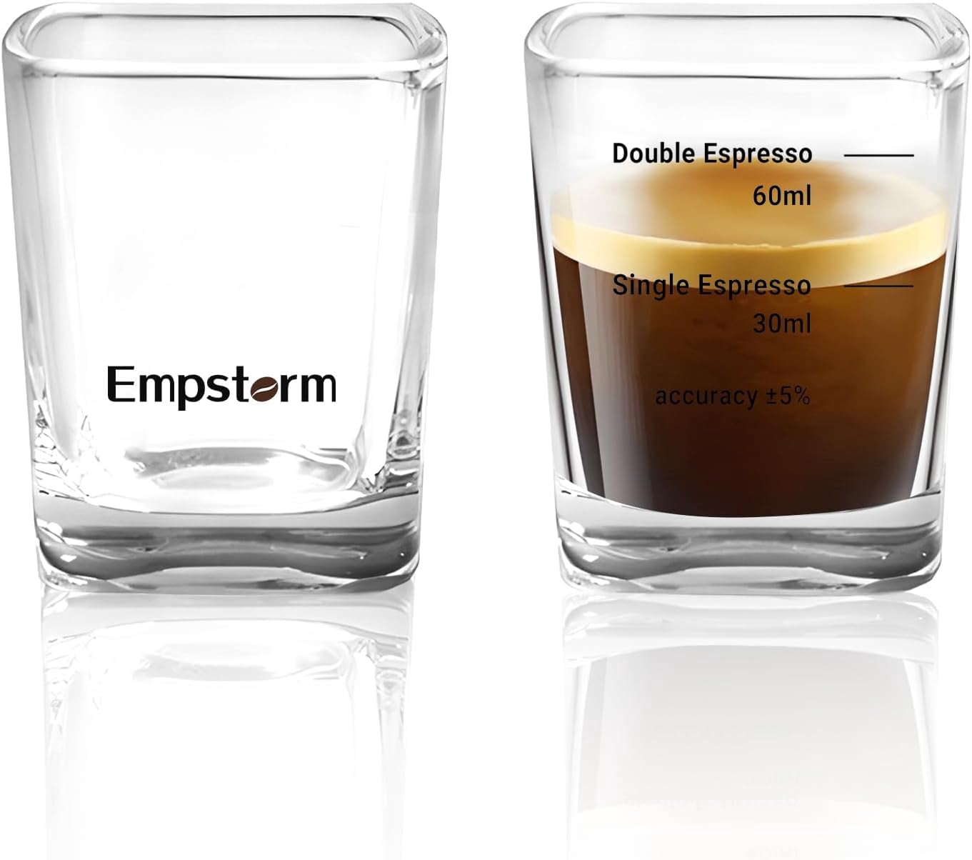 espresso shot glasses 2oz measuring cup liquid heavy glass for baristas ...