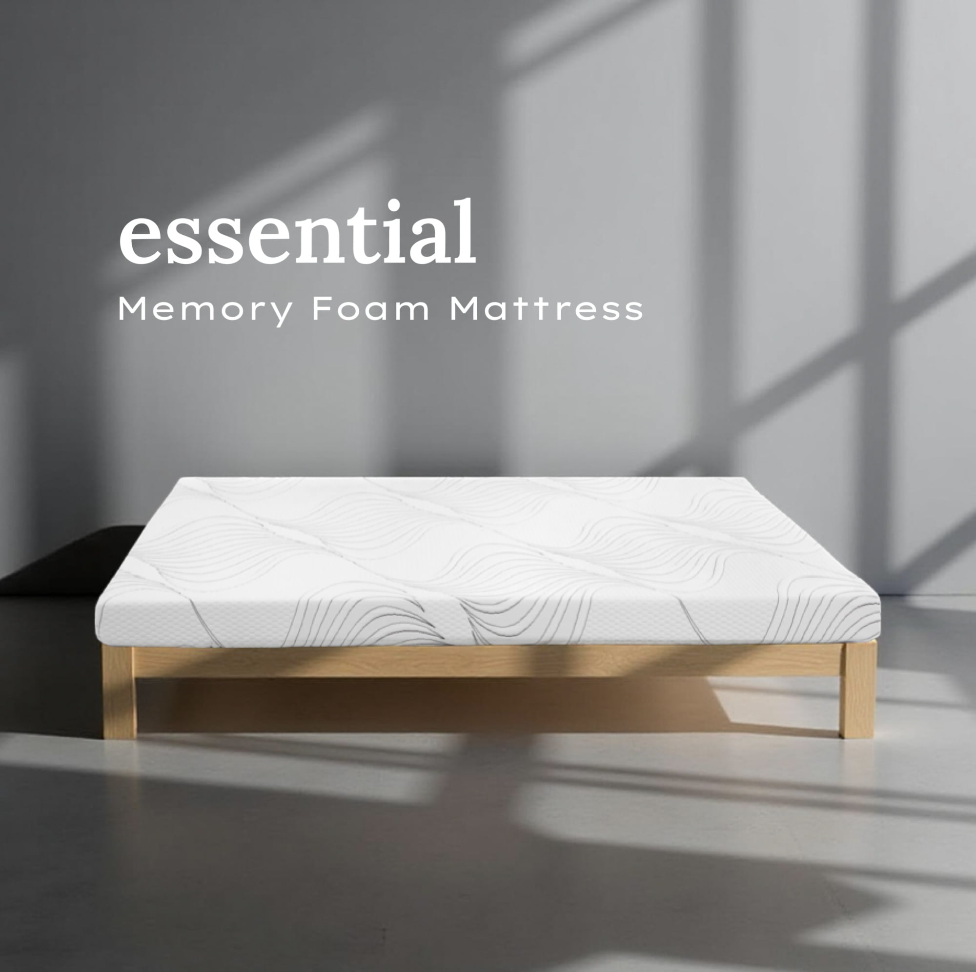 essential 6 Full Size Firm Gel Memory Foam Mattress, Fiberglass Free, 6 ...