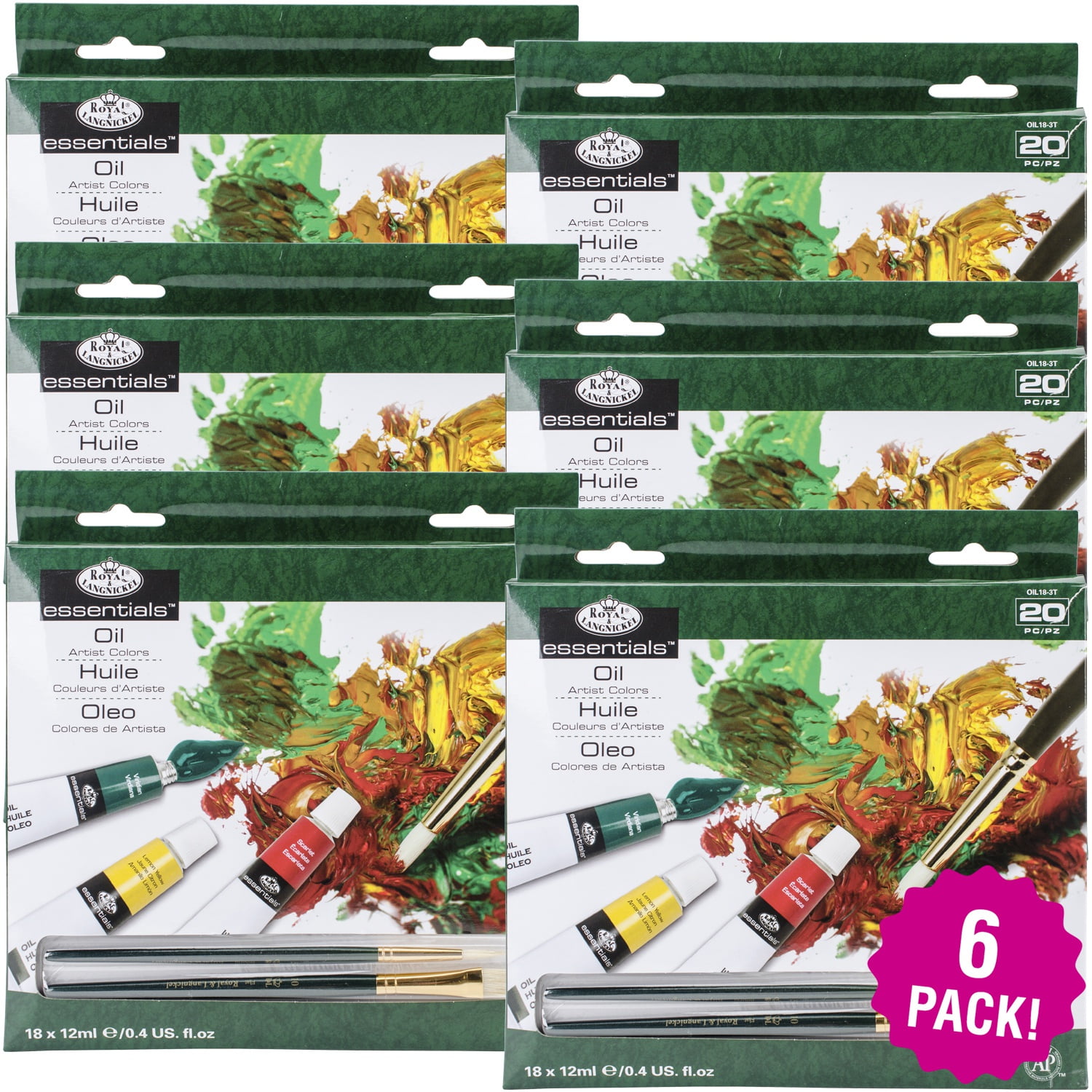 essentials(TM) Oil Paints 12ml 20 Count, Multipack of 6 - Walmart.com