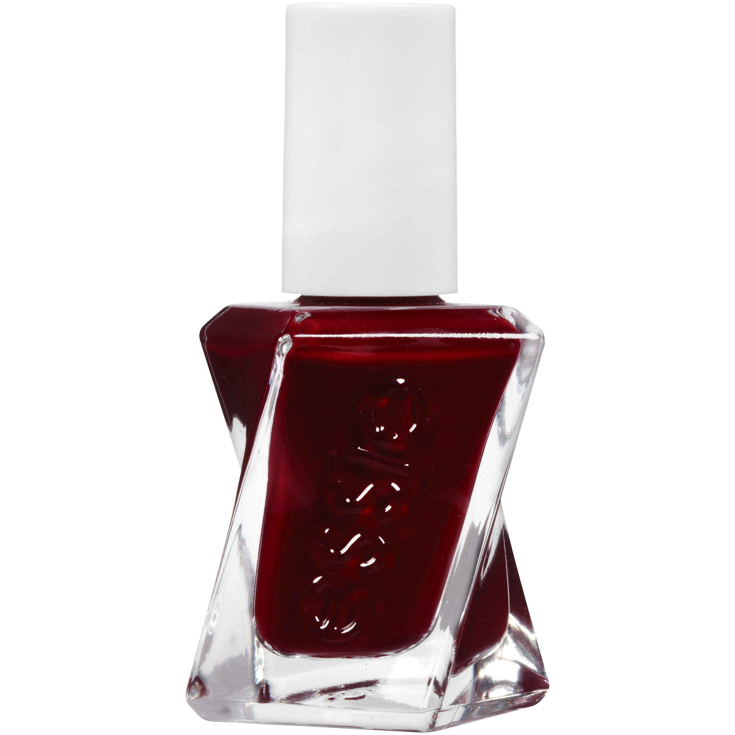 essie gel couture nail polish, spiked with style, deep wine red nail ...