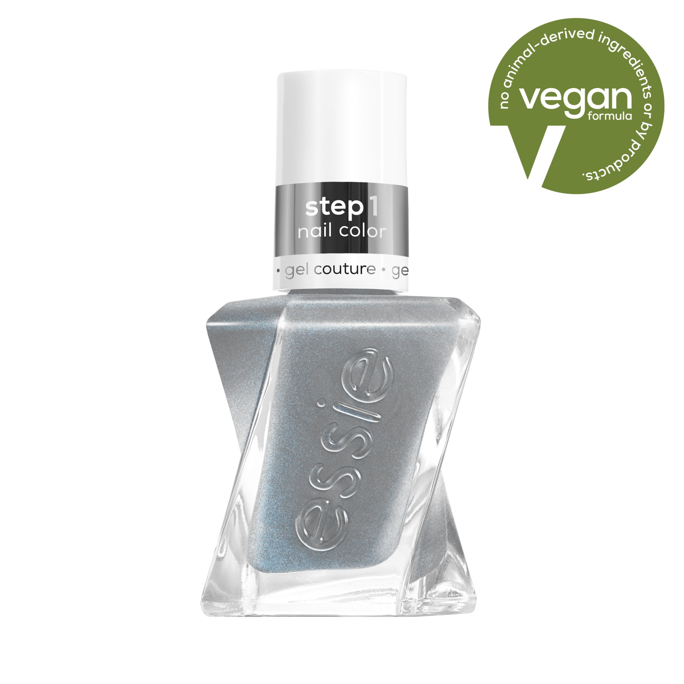 essie Gel Couture Nail Polish, Gray Shimmer, Closing Night, 0.46 fl oz ...