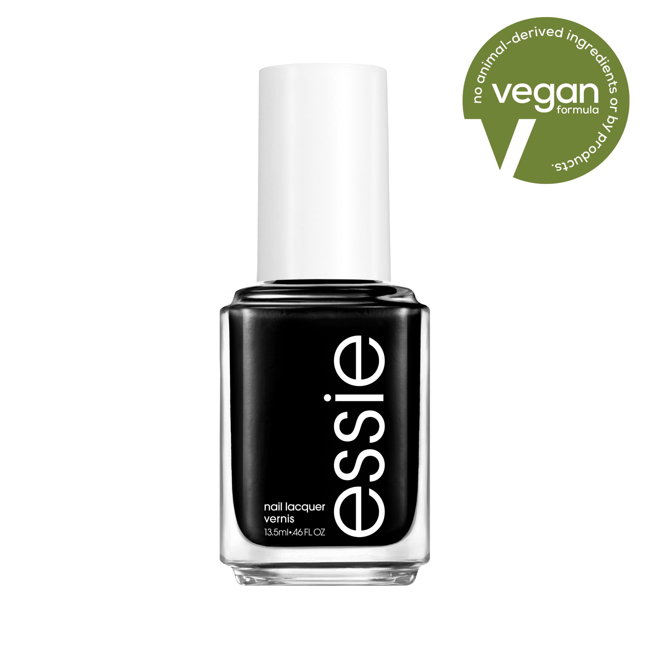 essie Salon Quality Vegan Nail Polish, Licorice Jet Black, 0.46 fl oz ...