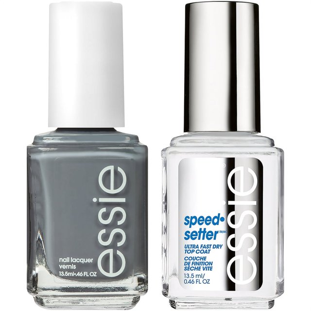 essie Speed Setter High Shine Ultra Fast Dry Base & Top Coat, 0.46 fl ...