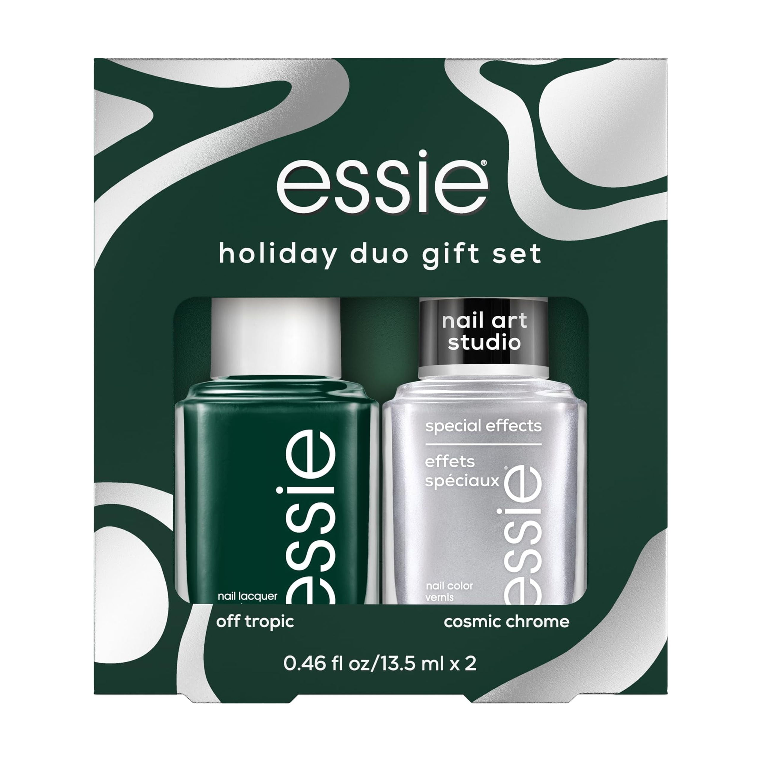 essie nail polish, vegan, holiday 2 piece nail polish gift set, 1 kit ...