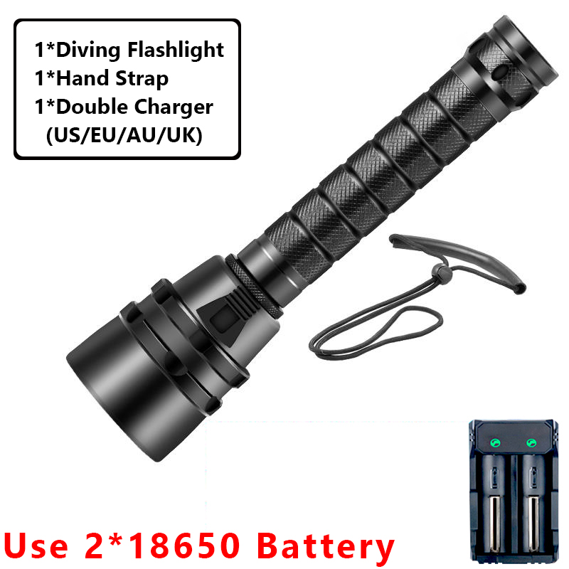 est Scuba LED Diving Flashlight 5L2 5UV Flash Light Lantern UV Torch ...