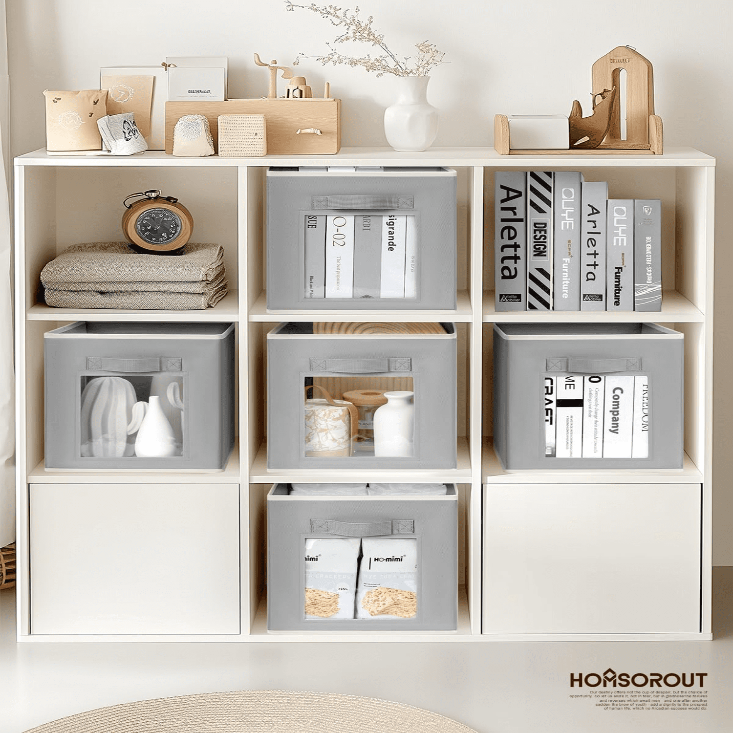 esxuong Foldable Storage Cubes - Cubby Storage Organizer with Window 11 ...