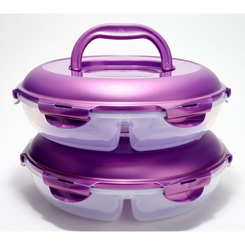 et of 2 Chip & Dip Storage Set w/ Handle Lids - Walmart.com