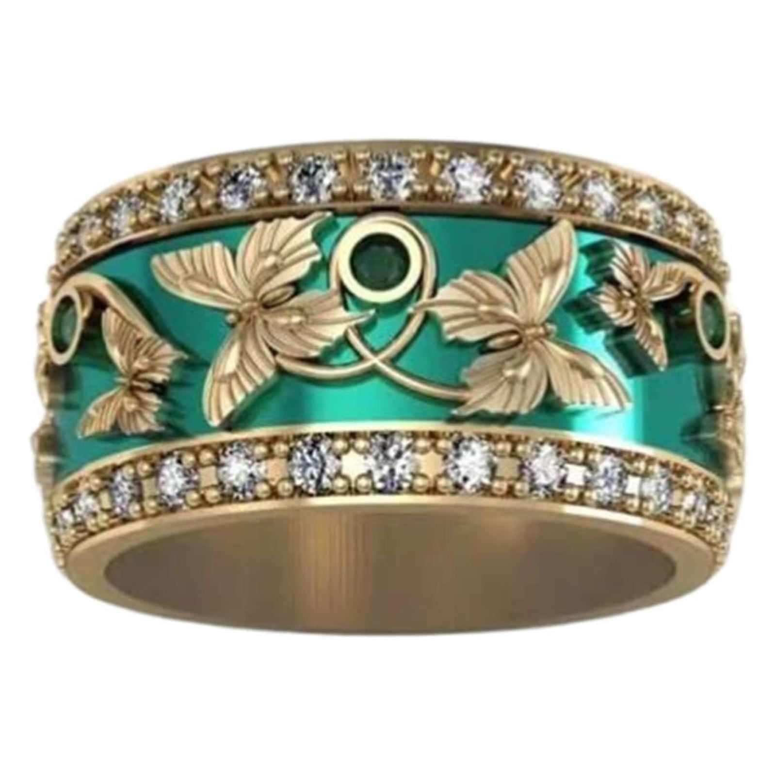 eternity band rings for women vintage Ring Butterfly With Zirconia Ring ...