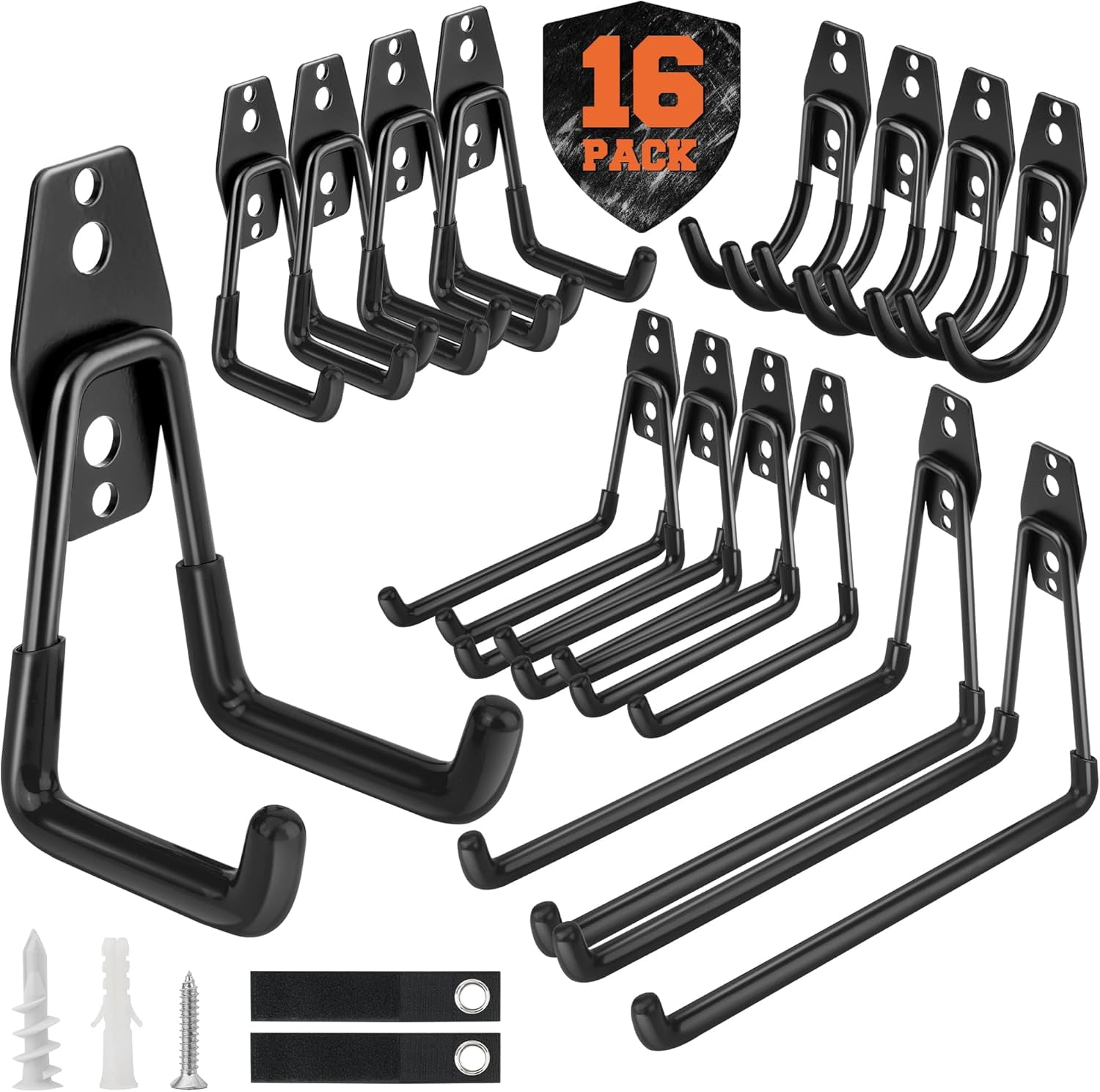 etuojnl 18 Pack Garage Hooks Heavy Duty Utility Steel Garage Storage ...