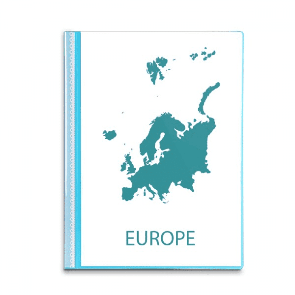eu continent outline outline map book sheet protectors portfolio binder ...