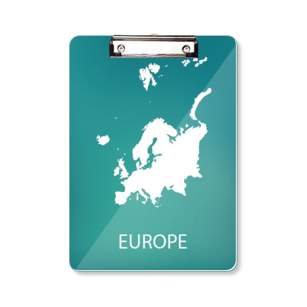 eu continent outline outline map clipboard folder writing pad backing ...