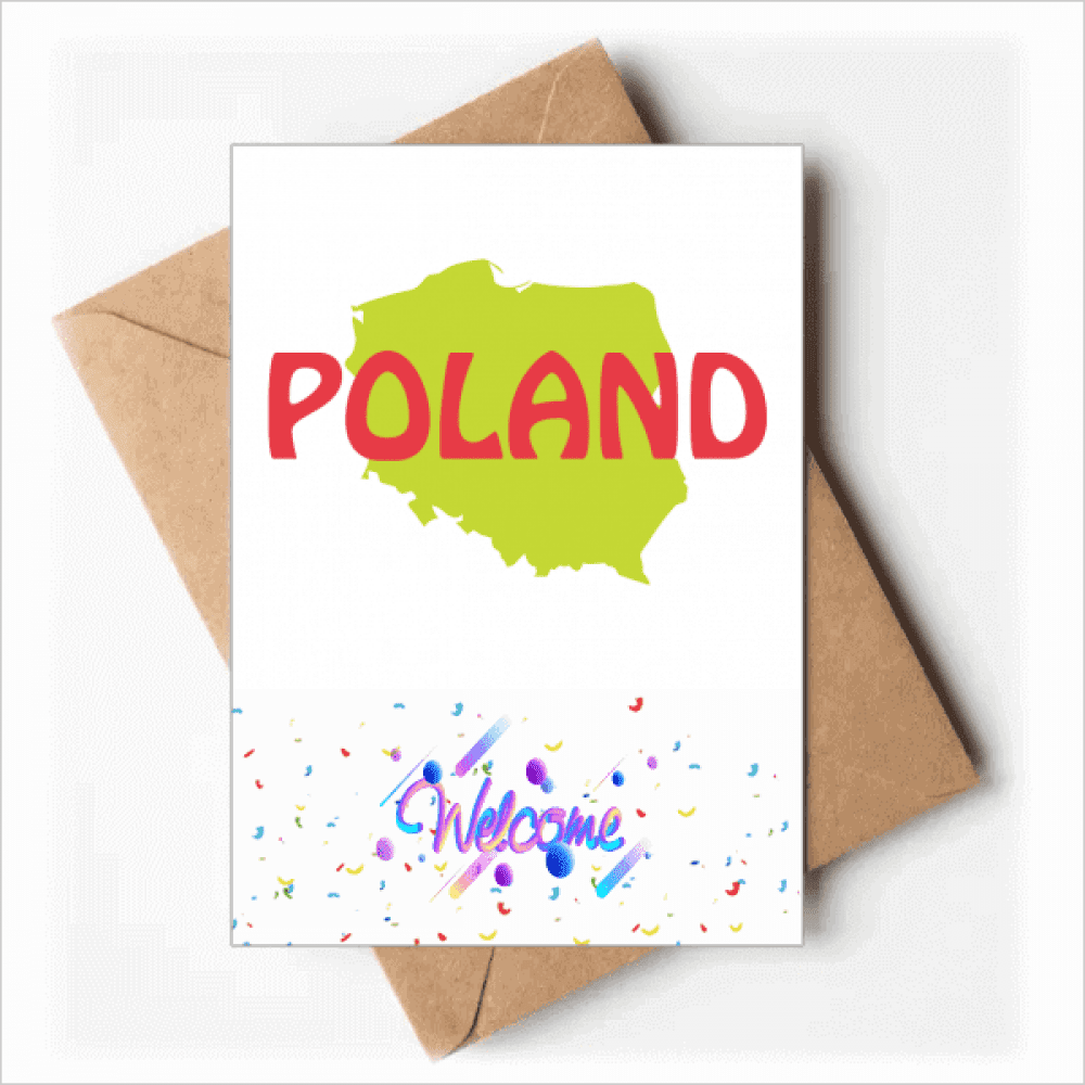 euan map warsaw poland Welcome Back Greeting Cards Envelopes Blank ...