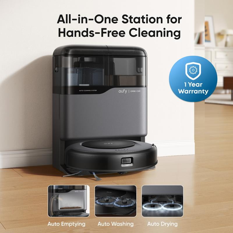 eufy Robot Vacuum Omni C20 - Vacuum & Mop Combo with Self-Emptying ...