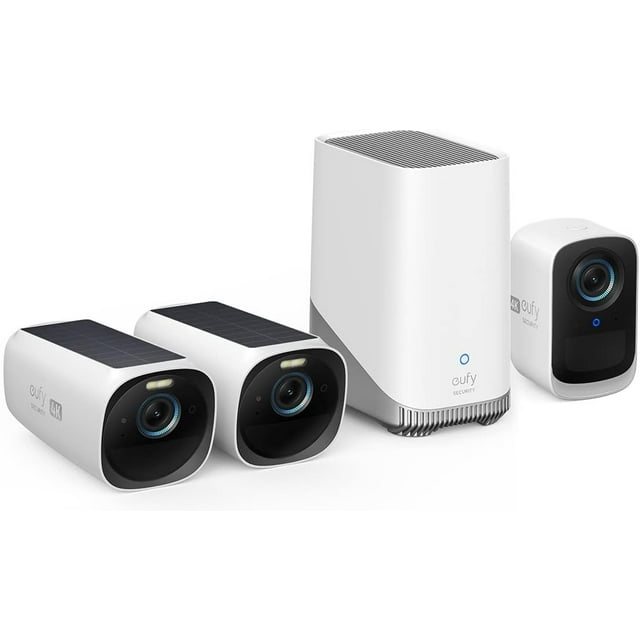 eufyCam 3 2-Cam Kit & 3C Add On, IP65 4K Outdoor Wireless Camera, Solar ...