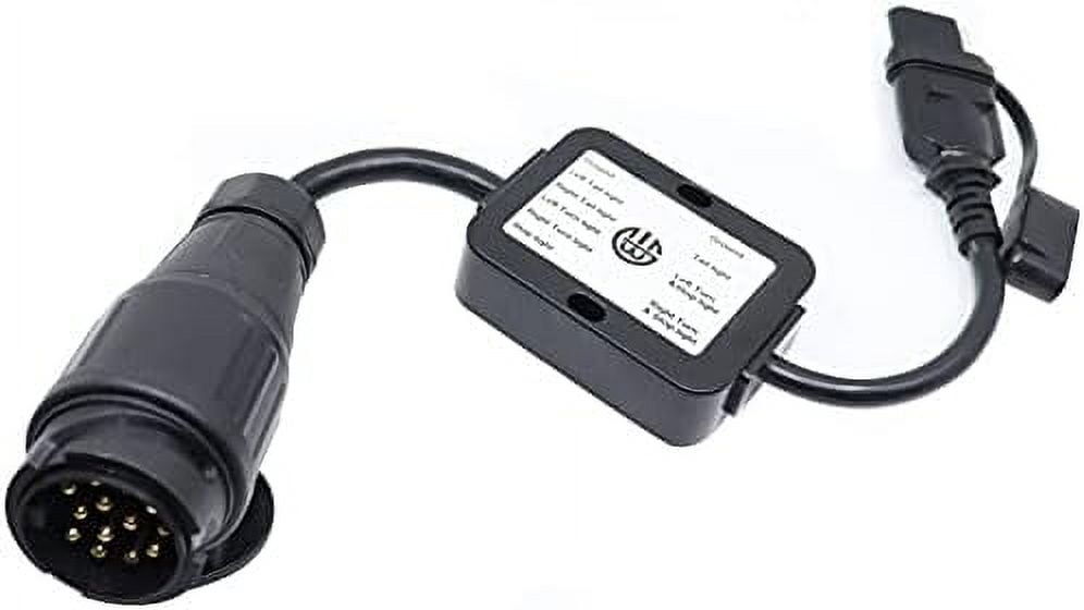 european vehicle 13-pin round connector to us 4-way flat pin plug ...