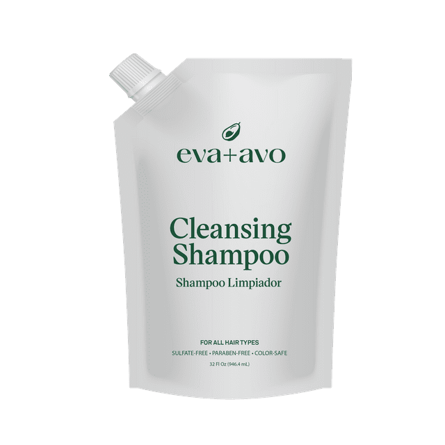 eva+avo Sulfate Free Shampoo with Avocado Oil, All Hair Types, 32 fl oz ...
