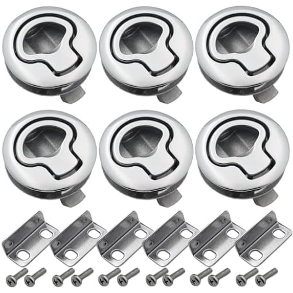 evan Stainless Steel Slam Latch 2" Round Flush Pull for Marine Boat ...