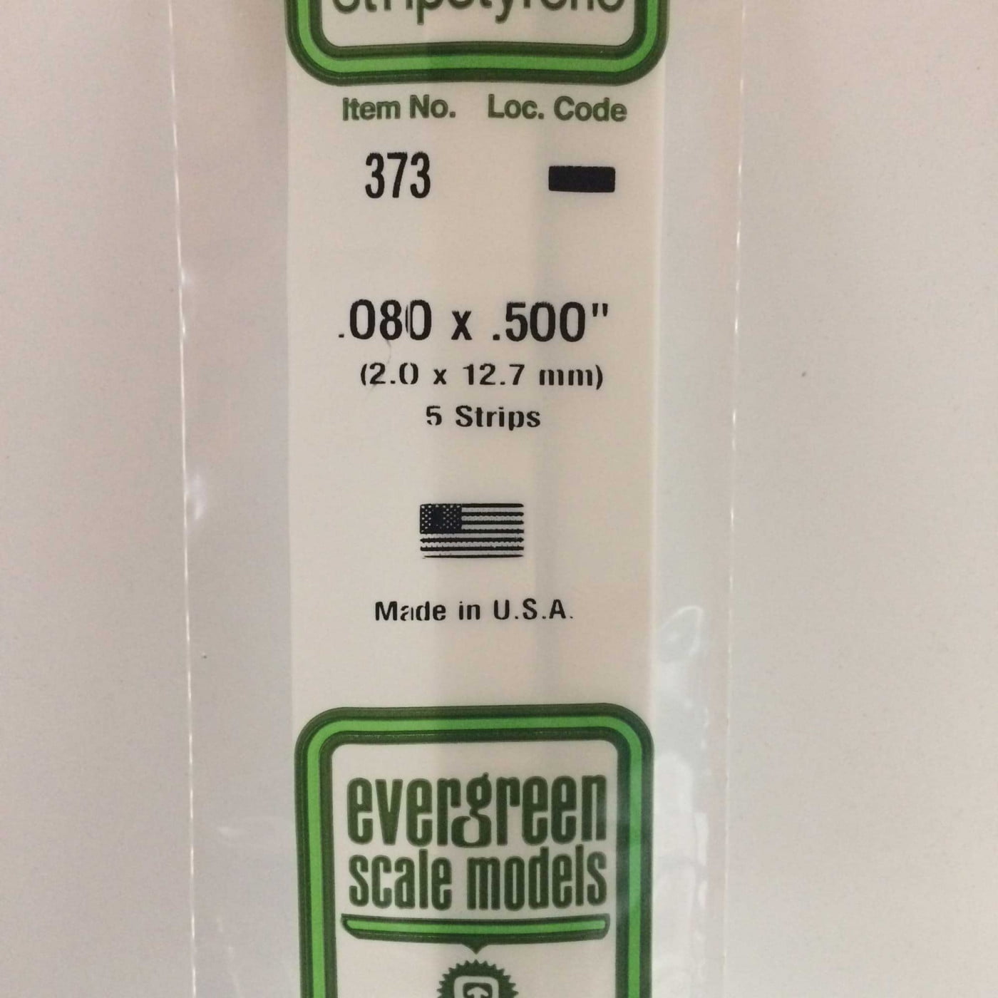 Evergreen Scale Models 373 Styrn Strp .080x.500 5/ - Walmart.com