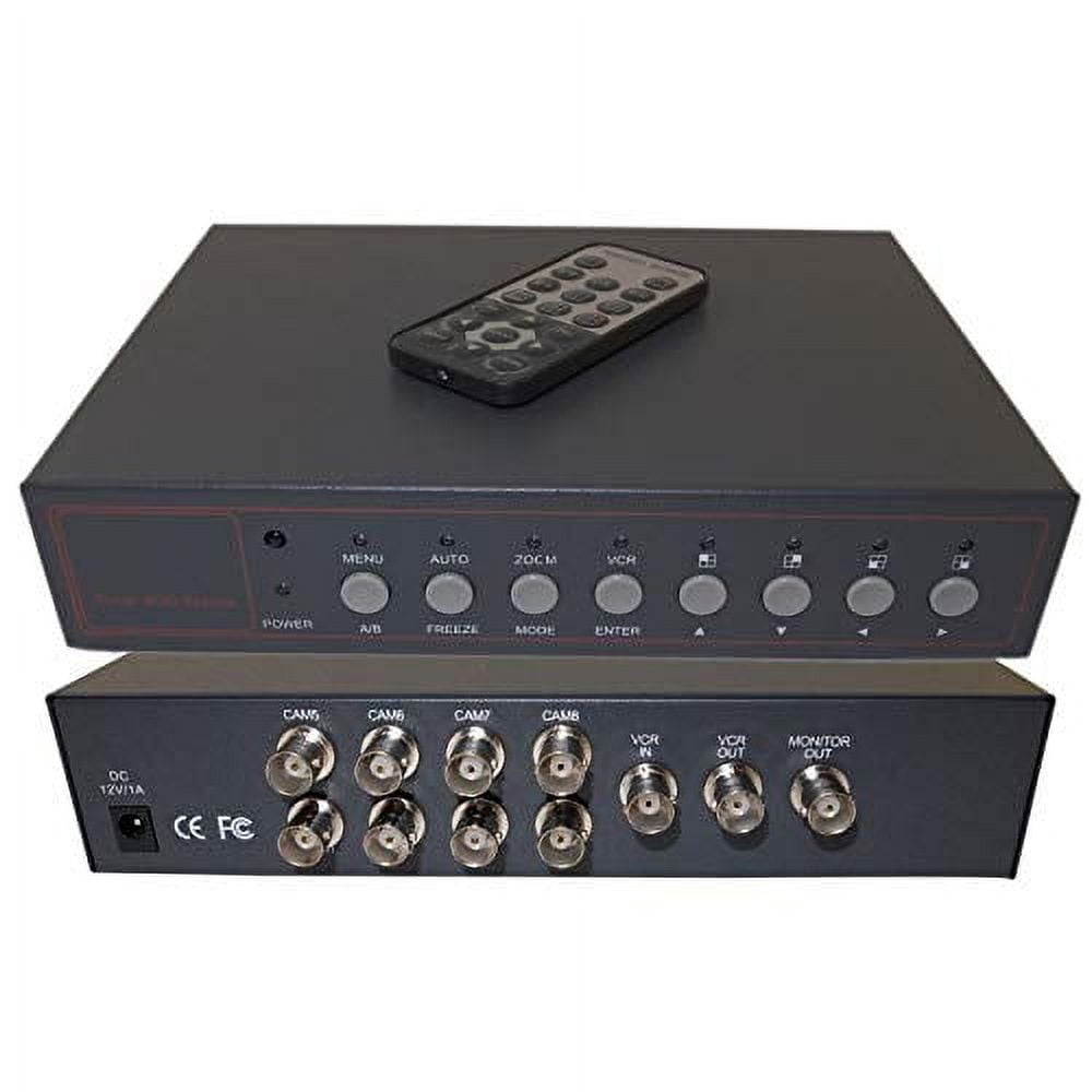 evertech office home video security camera cctv color quad splitter ...