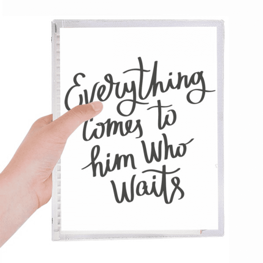everything comes to him who waits quote notebook loose diary refillable ...