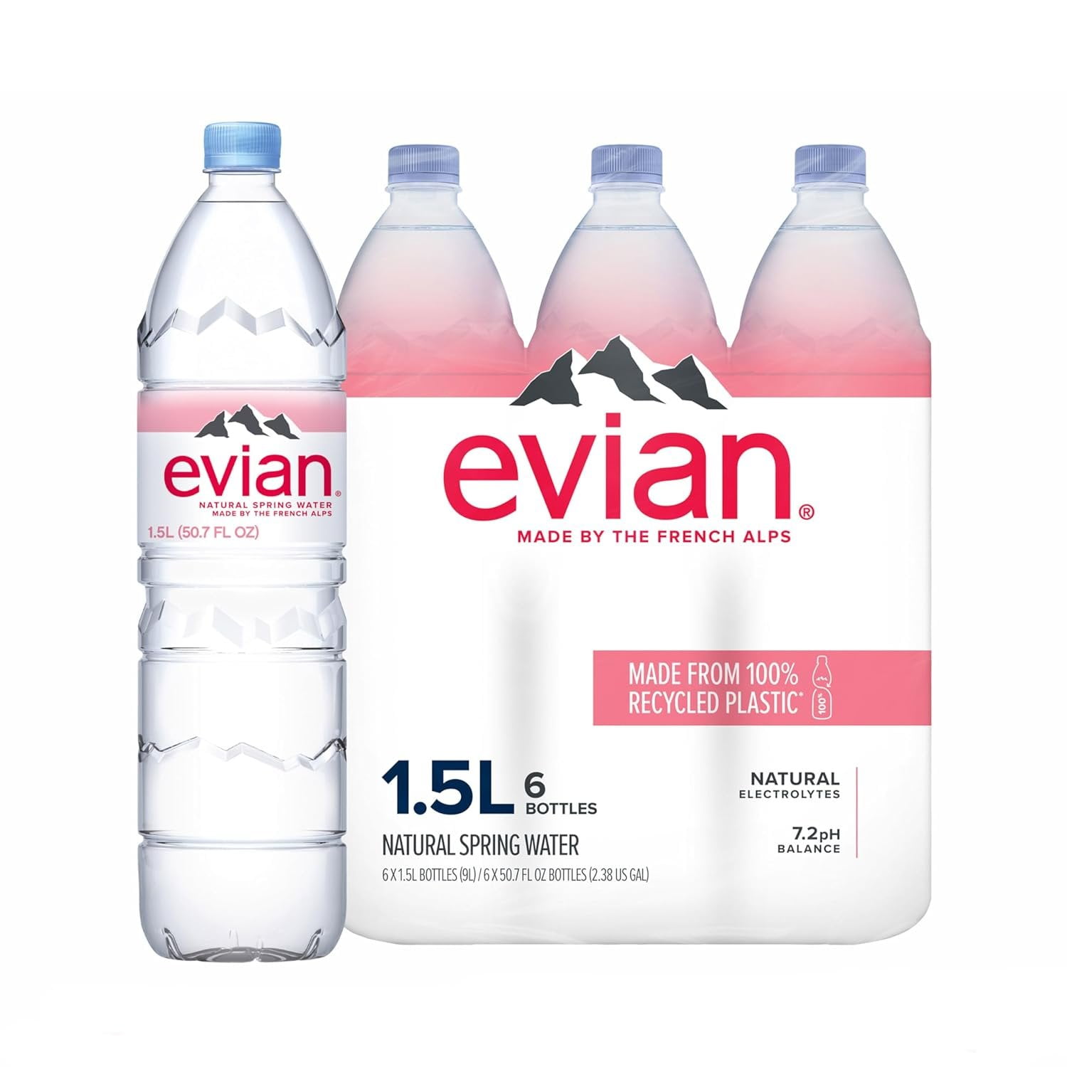 evian Natural Spring Water, 1.5 L bottles, 6 pack - Walmart.com