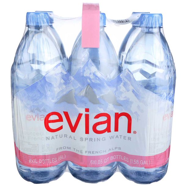 evian Natural Spring Water 1 Liter, 12 Count - Walmart Business Supplies