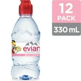 evian Natural Spring Water Bottles, Naturally Filtered Spring Water, 330 ML (11.15 fl oz ...
