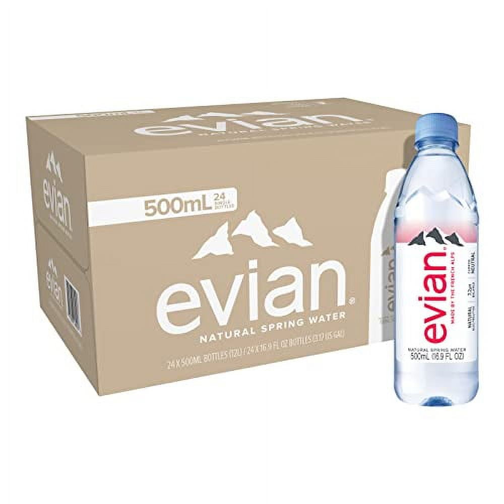 evian Natural Spring Water , Naturally Filtered Spring Water in Individual-Sized Plastic Bottles ...