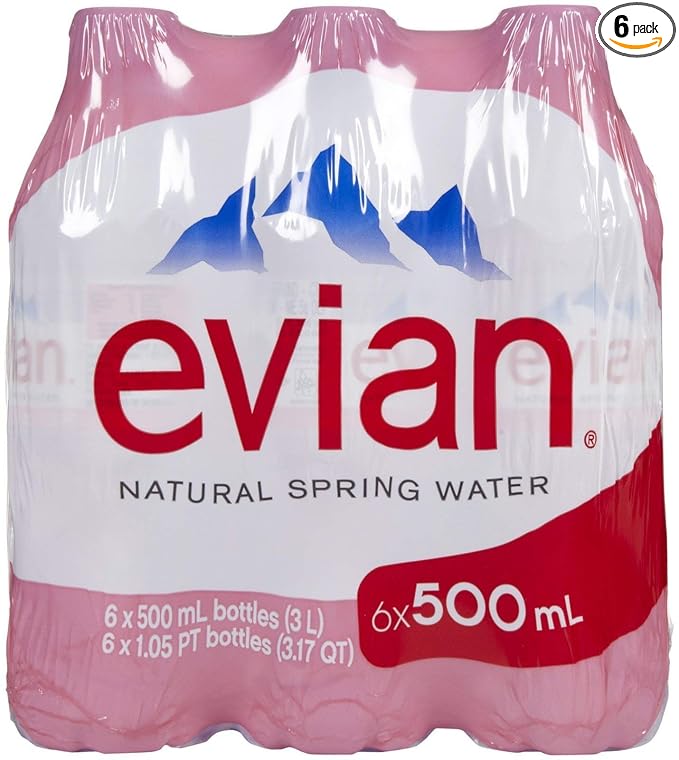 evian Natural Spring Water, PH Balanced with Natural Electrolytes, 16 ...