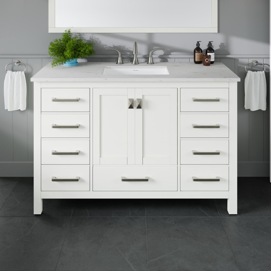 48 White Bath Vanity