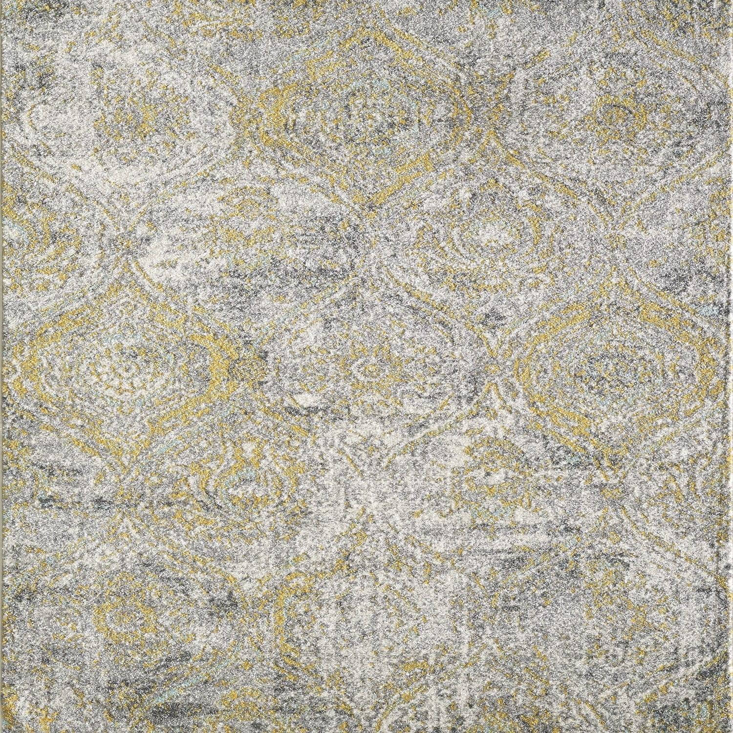 eviva Totti Loops Cream/Yellow 6x9 Oriental Rug - 6'X9' Rectangle - 6 ...