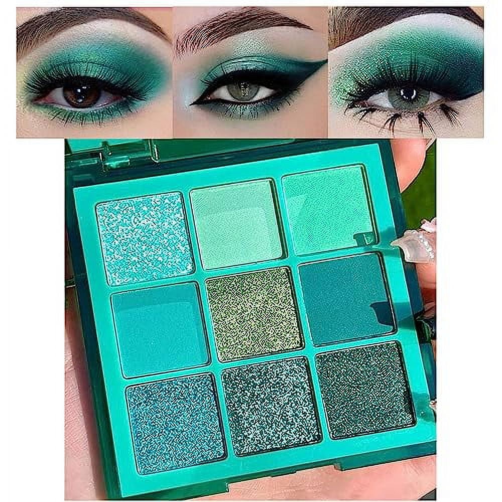 evpct 9 Colors Cyan Light Bule Emerald Mint Dark Green Glitter Shimmer ...