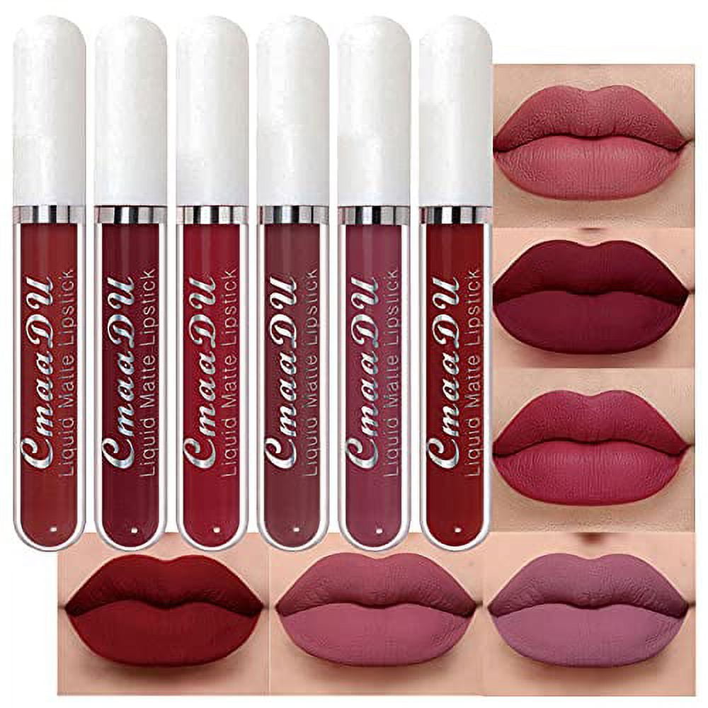 evpct CmaaDu 6Pcs Matte Liquid Lipstick Lipgloss Lip Stain Makeup Set ...