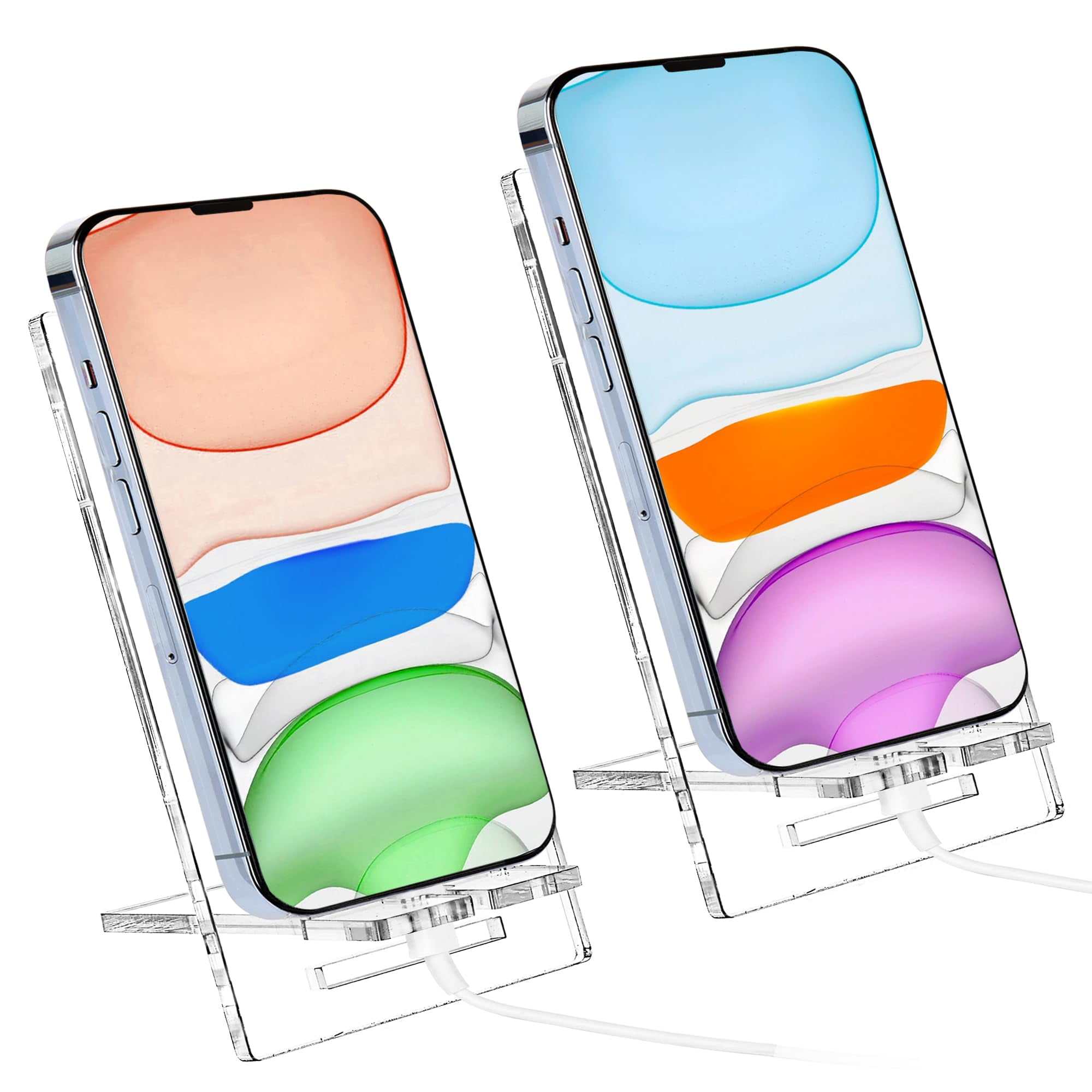 evron Acrylic Cell Stand 2 Pc,Adjustable H2FSDClear Holder,Portable ...