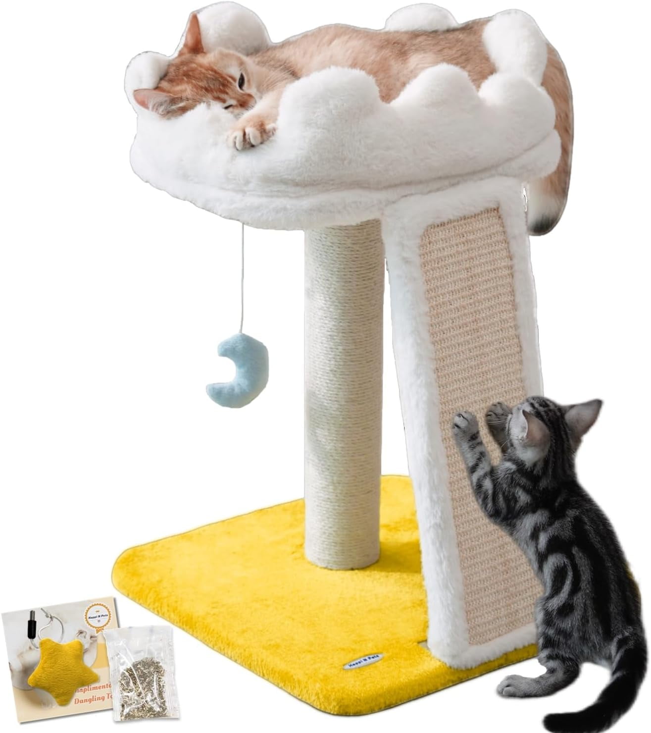 ew Cloud Tree Tower, Scratchig with Bed, Small Tree, Compact Tower with ...