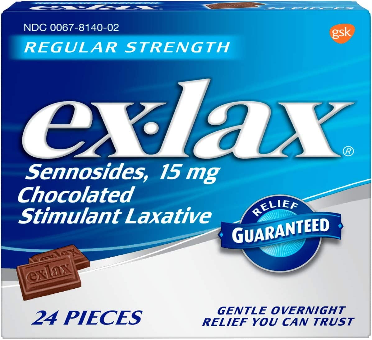 ex-lax Regular Strength Chocolated Stimulant Laxative Constipation ...