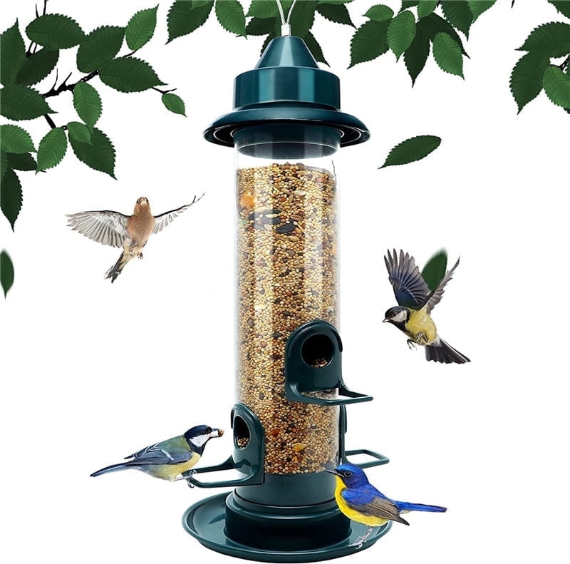 exari Squirrel Proof Hanging Wild Finch, Sparrow, Blue Bird Tube Feeder ...