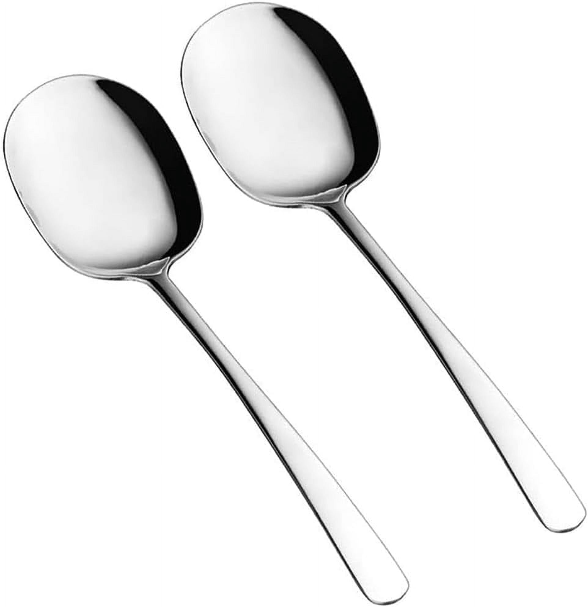 Extra-Large Serving Spoons Set,Food-Grade 18/8 Stainless Steel,11.4 ...
