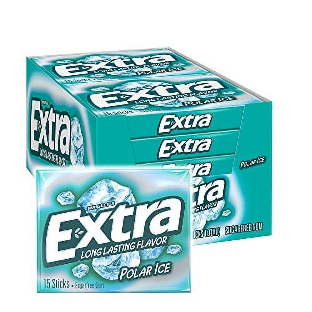 Extra Polar Ice Sugarfree Chewing Gum, 15-Stick Packs (10 Pack ...